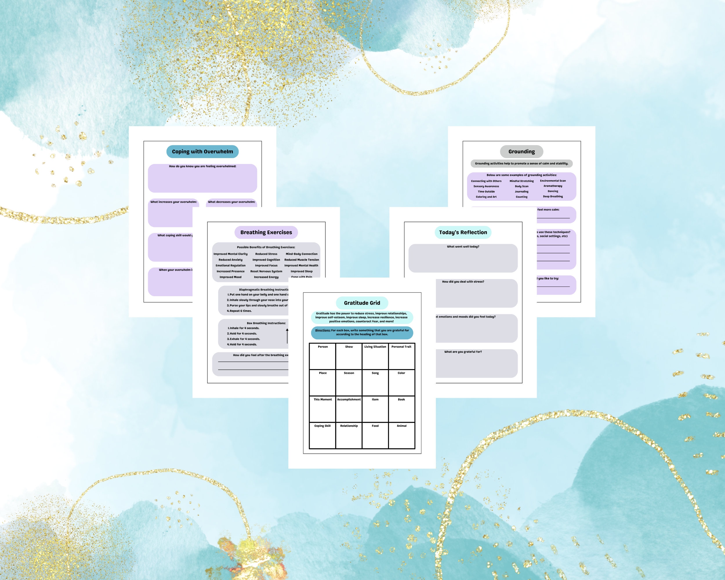 OT Mental Health Variety Pack, Occupational Therapy Digital Download ...