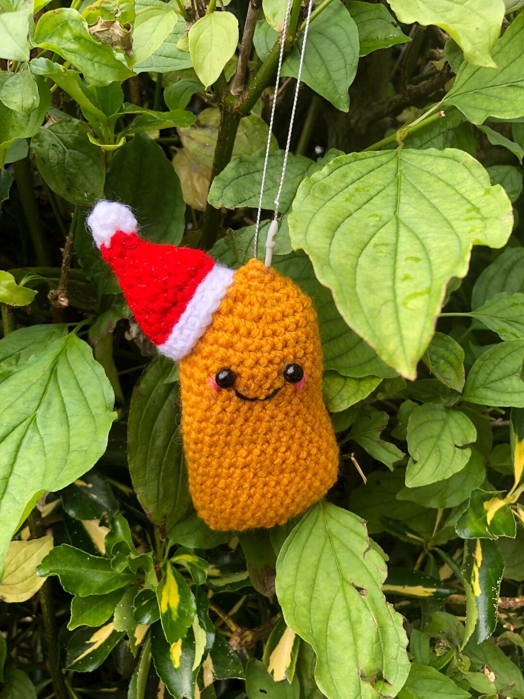 Chicken Nugget Santa Hat Christmas Tree Decoration Xmas Tree Hanger ...
