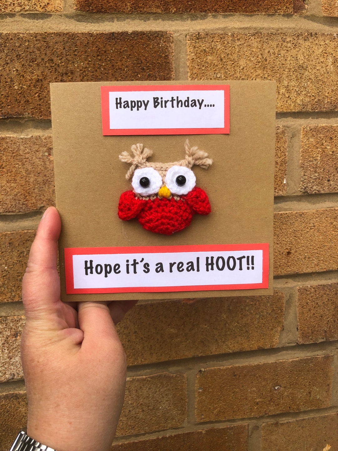 Owl Birthday Card Happy Birthday Hope Its a Hoot Birthday Owl Unique ...