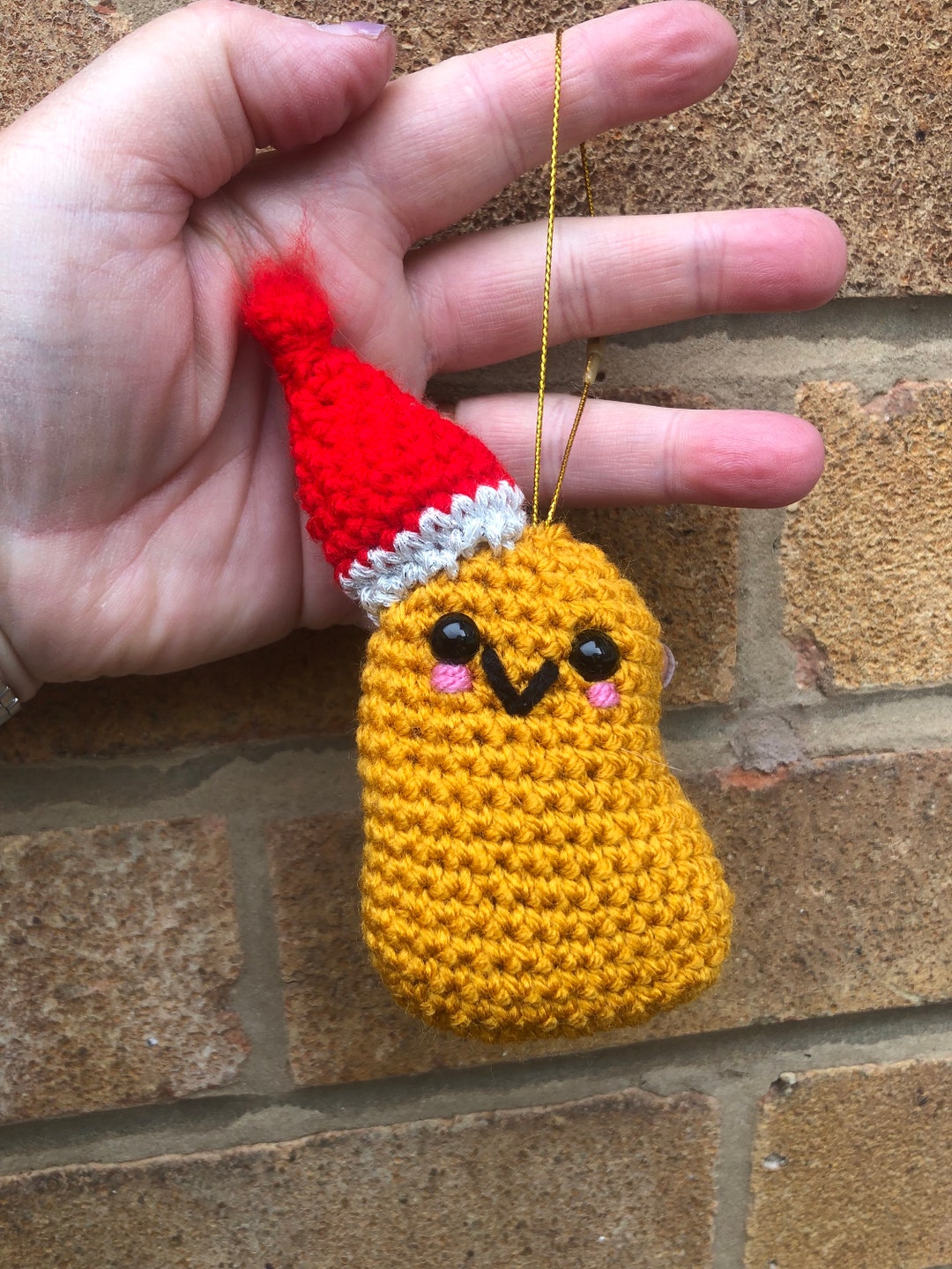 Chicken Nugget Santa Hat Christmas Tree Decoration - Etsy