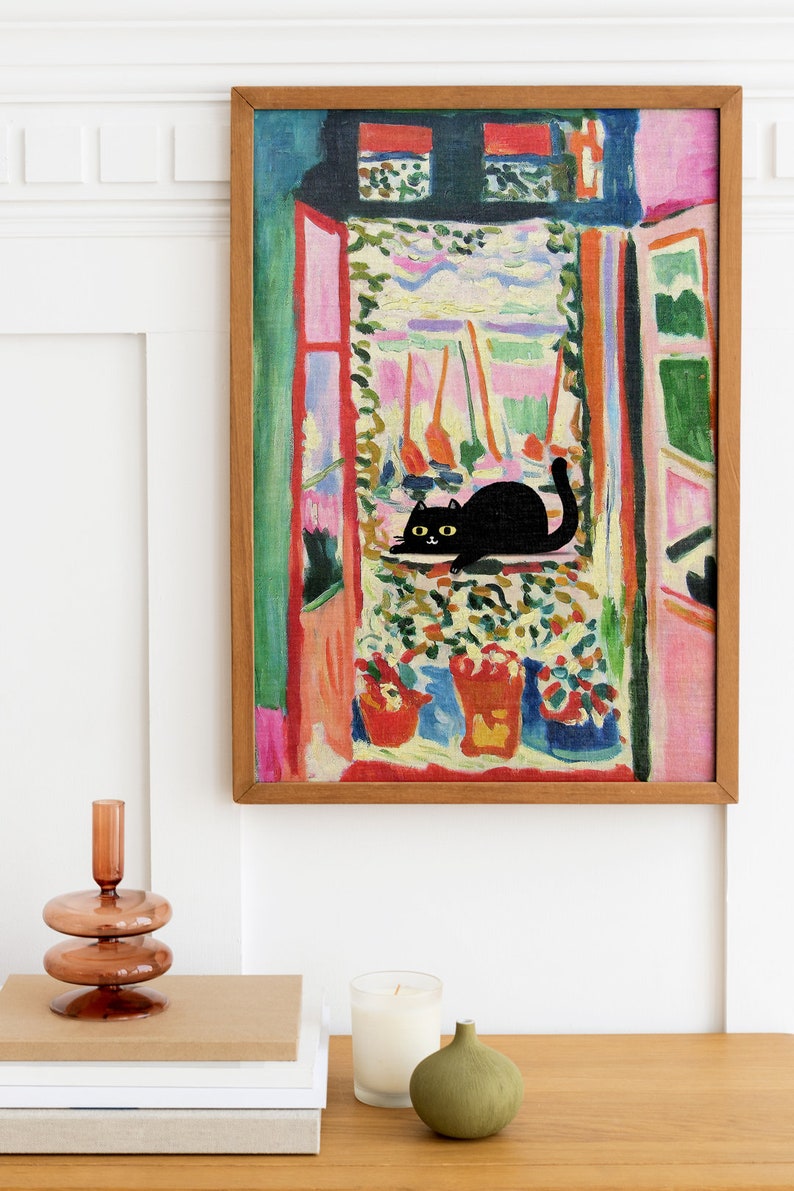 Henri Matisse Cat Print Matisse Open Window Cat Poster Cat - Etsy