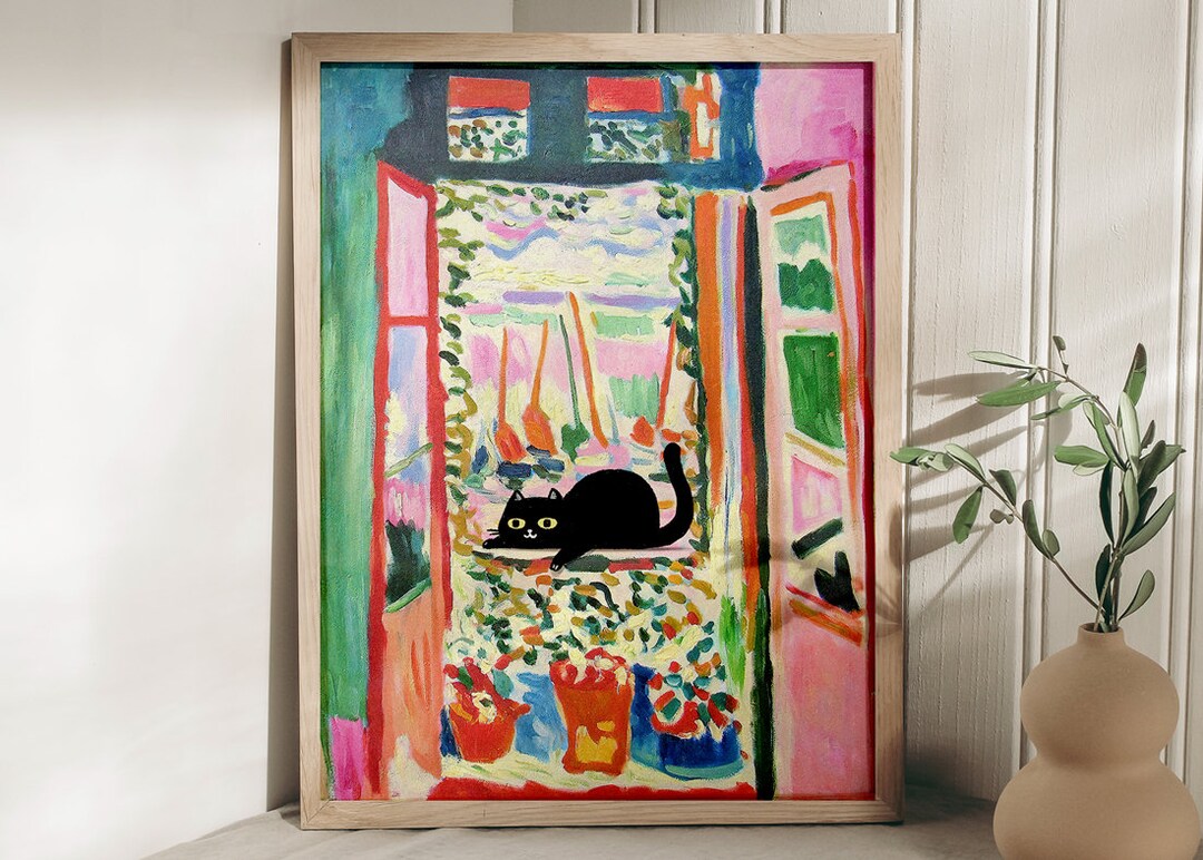 Henri Matisse Cat Print, Matisse Open Window Cat Poster, Cat Art, Animal Poster, Wall Art ...