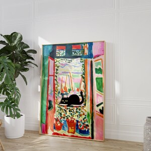 Henri Matisse Cat Print, Matisse Open Window Cat Poster, Cat Art ...