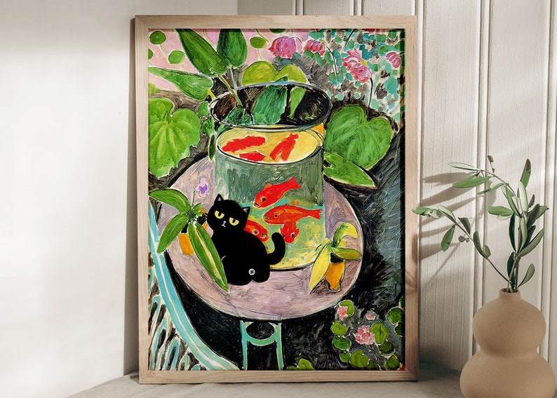 Henri Matisse Cat Print Matisse Fish Bowl Goldfish Poster - Etsy