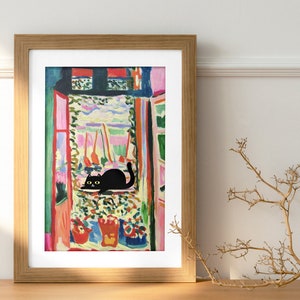 Henri Matisse Cat Print, Matisse Open Window Cat Poster, Cat Art ...