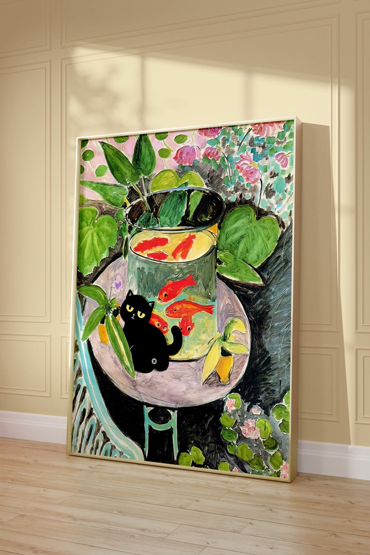 Henri Matisse Cat Print Matisse Fish Bowl Goldfish Poster - Etsy
