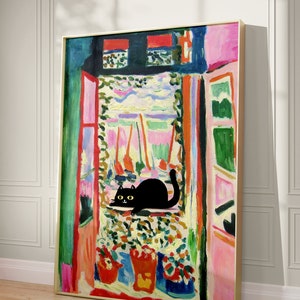 Henri Matisse Cat Print, Matisse Open Window Cat Poster, Cat Art, Animal Poster, Wall Art ...