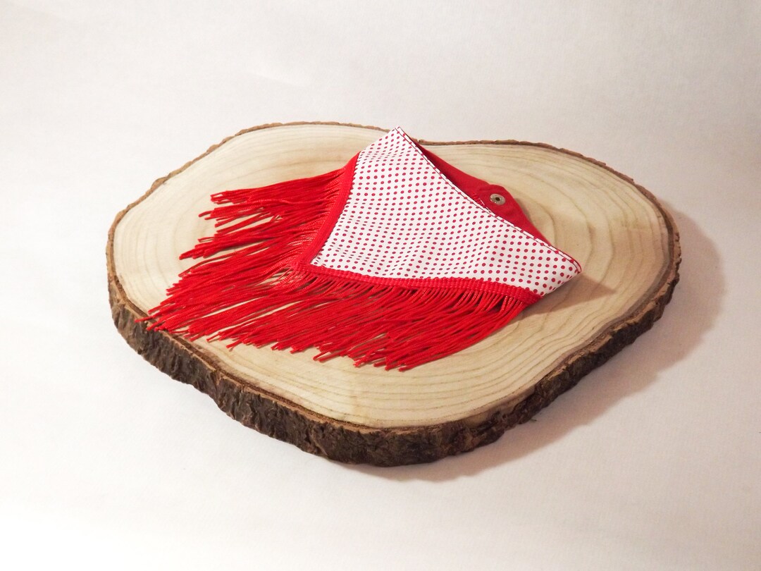 Chulapa Style! Handmade Red Polka Dot Dog Bandana, Madrid Spanish Flair ...