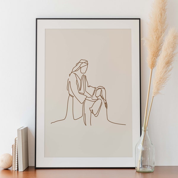 Christian Line Art - Etsy