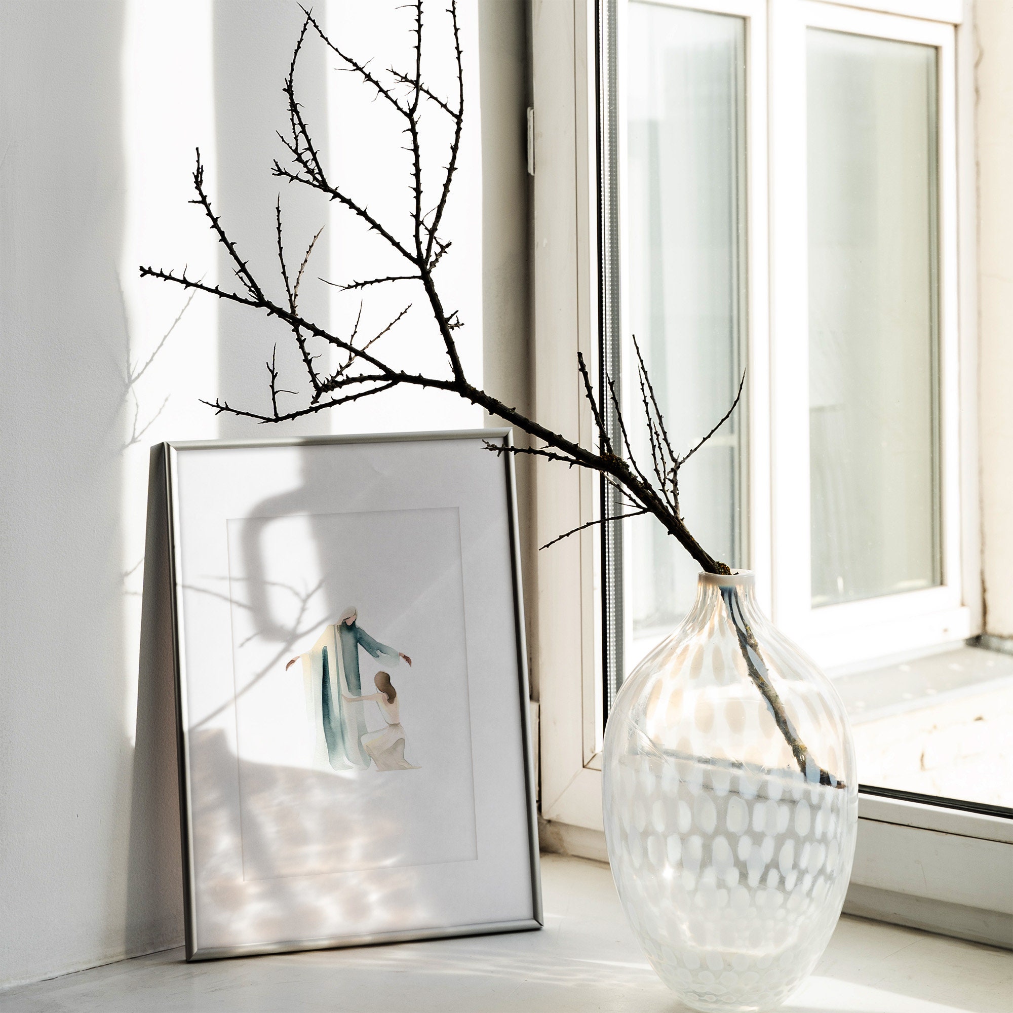 Woman Healed Fringe of Jesus Garment, Hem of Robe, Modern Bible Jesus ...