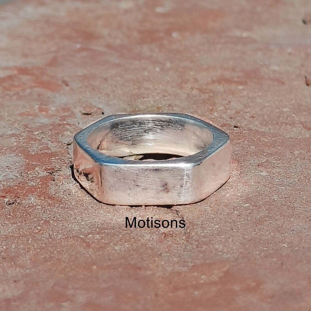 Bolt Nut Silver Ring925 Sterling Silver Nut Ring Hex Nut - Etsy