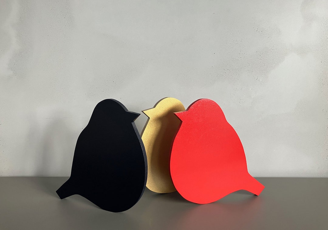 Pic Poc Small Colored Bird in Wood 10 Mm Thick to Affix Against a ...