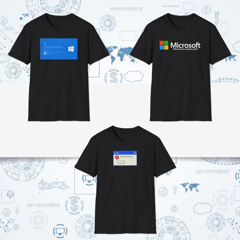 Microsoft Shirt, Global Microsoft Outage Shirt, Microsoft Crowdstrike ...