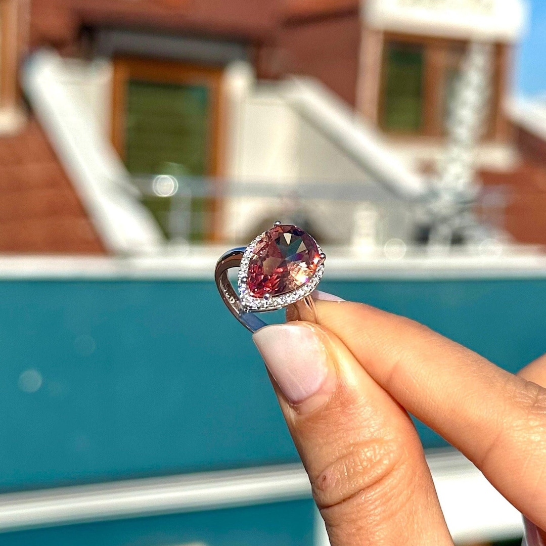 Zultanite Diaspor Drop Ring in 925 Silvercolor Change Natural Turkish ...