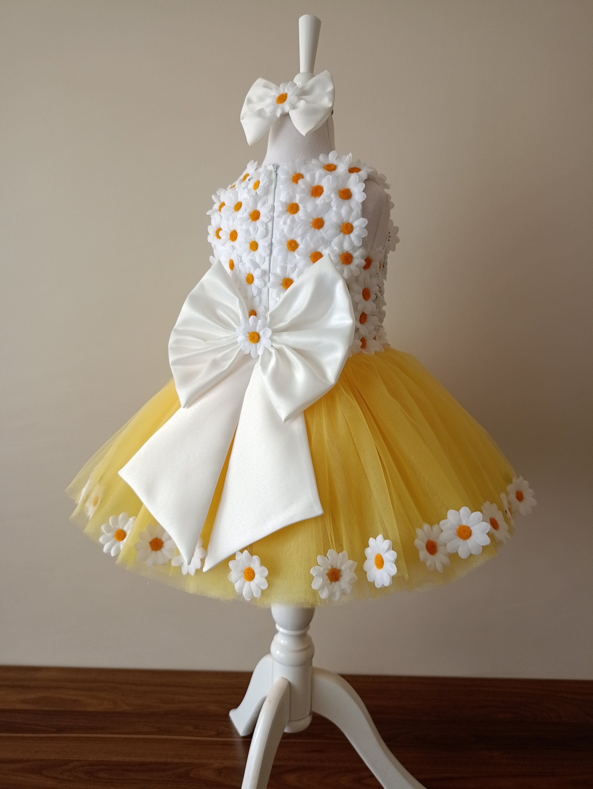 Daisy Detailed Girl's Dress - Etsy