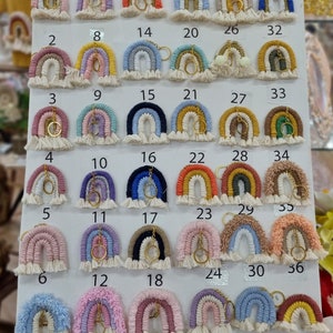 Macrame Keychain, Rainbow Macrame, Christmas Macrame Gift, Gift for ...