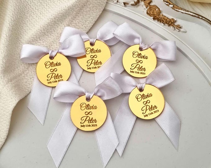 Personalized Rose Gold Tag, Custom Baptism Day Tag, Custom Name Tag ...
