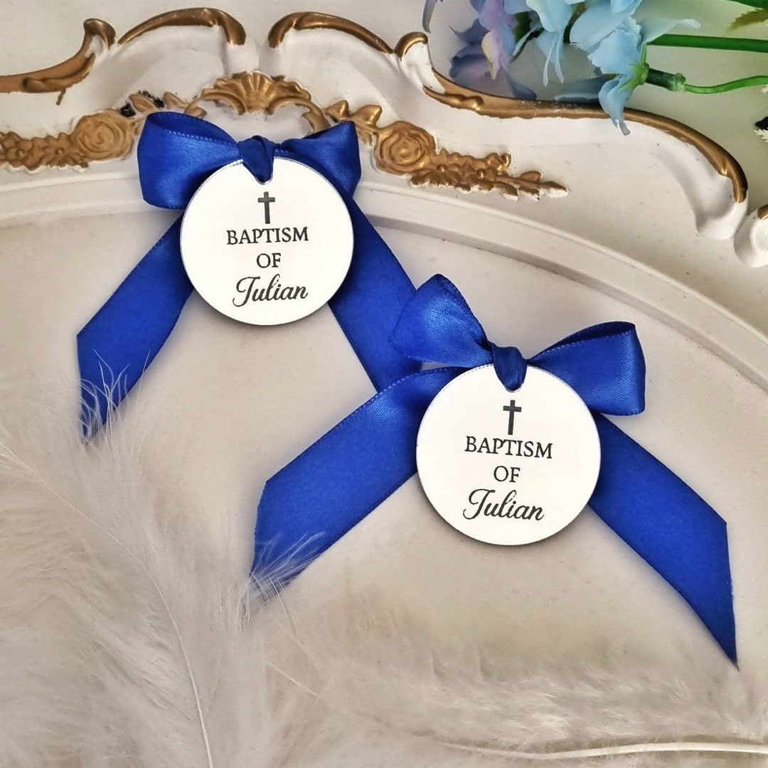Acrylic Mirror Tags, Custom Christening Tags, Custom Name Tag, Mi ...