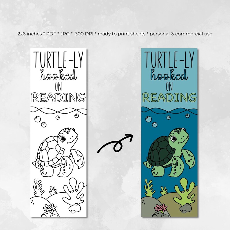 Printable Sea Marine Animals Coloring Bookmarks for Adults and Kids ...