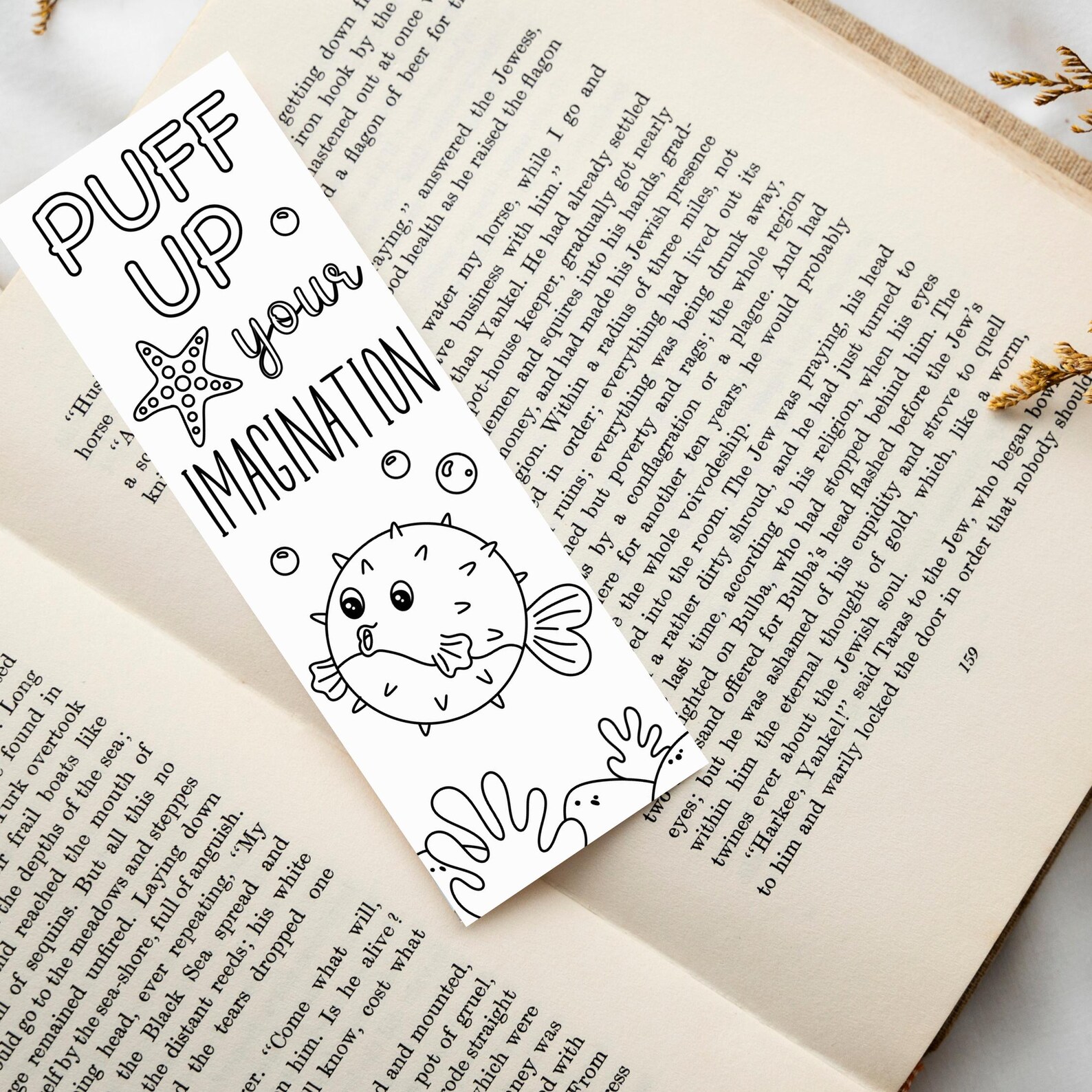 Printable Sea Marine Animals Coloring Bookmarks for Adults and Kids ...