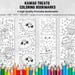 Printable Kawaii Treats Coloring Bookmarks for Adults and Kids, Reading ...