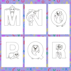 Animal Alphabet Coloring Pages - Instant Download - Educational ...