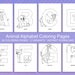 Animal Alphabet Coloring Pages - Instant Download - Educational ...