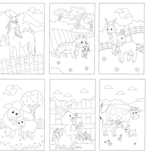 Farm Animals Coloring Book for Kids Coloring Pages Sheep - Etsy