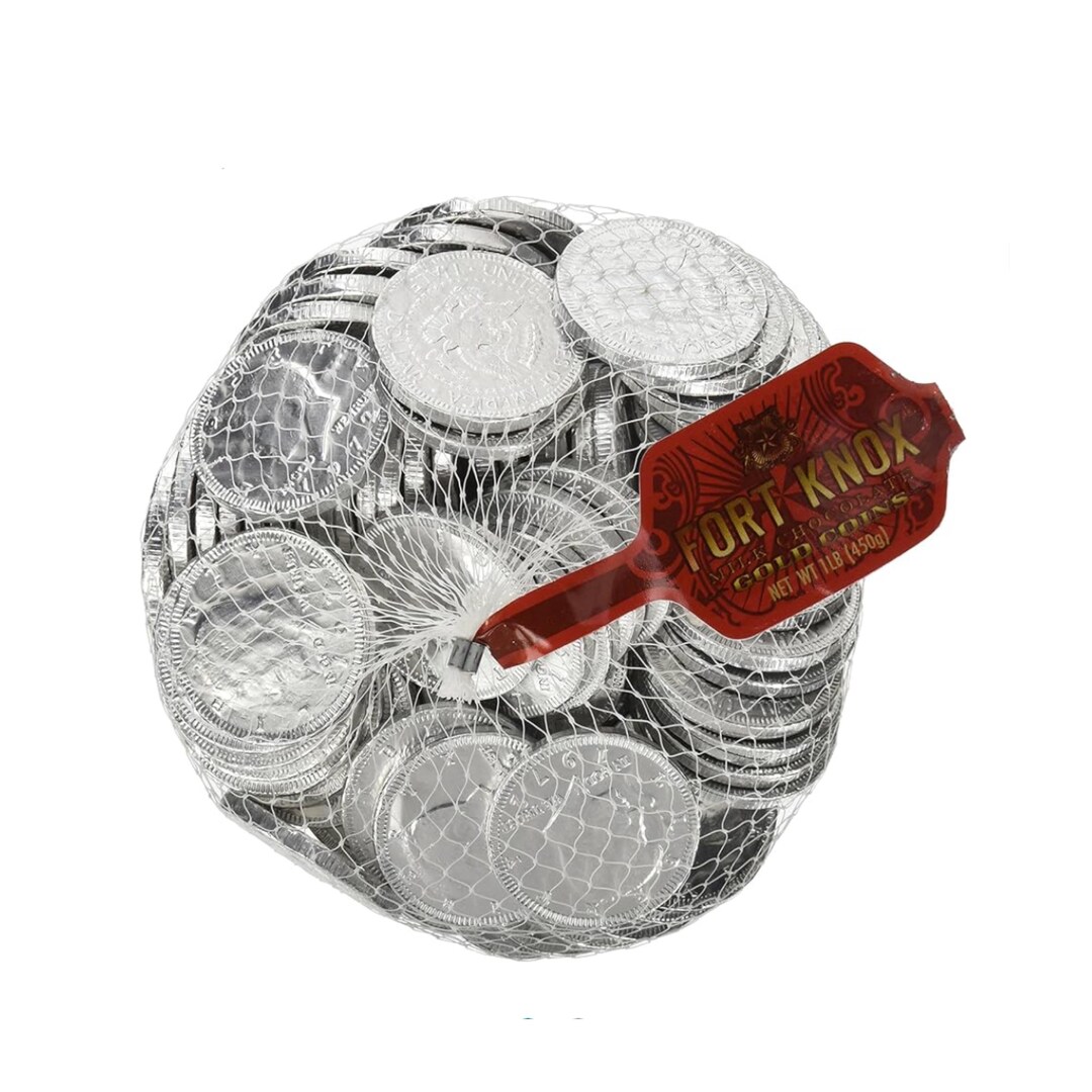 Silver Milk Chocolate Coins - Etsy