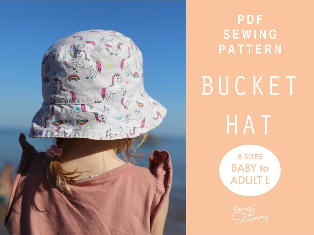 Bucket Hat Sewing Pattern: Baby to Adult Sizes (PDF Pattern and ...