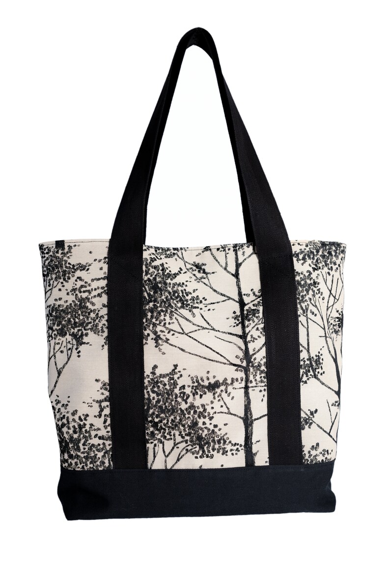 Contrast Panel Tote Bag Sewing Pattern | Easy Shopper Bag (digital PDF ...