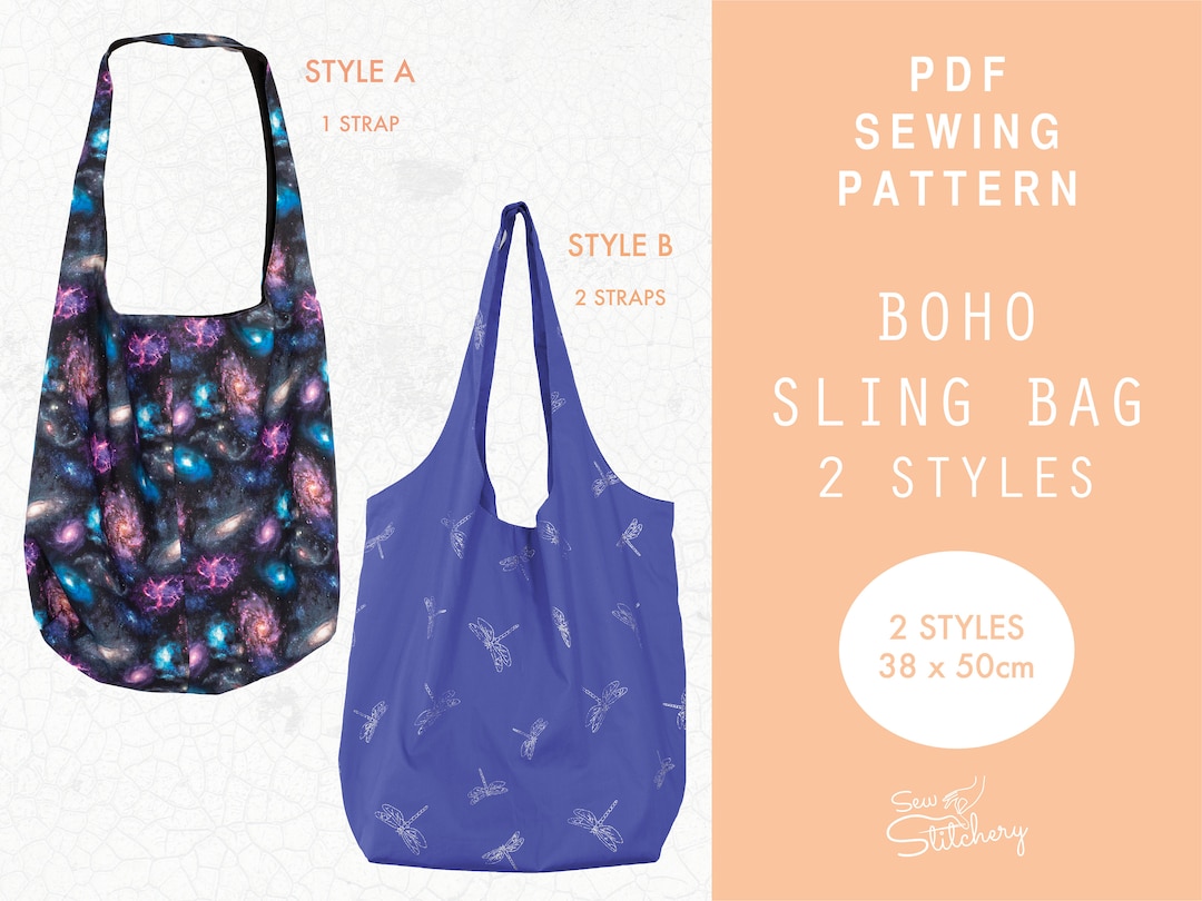 Boho Sling Bag Sewing Pattern | Hobo Bag Pdf Pattern | Instant Download ...