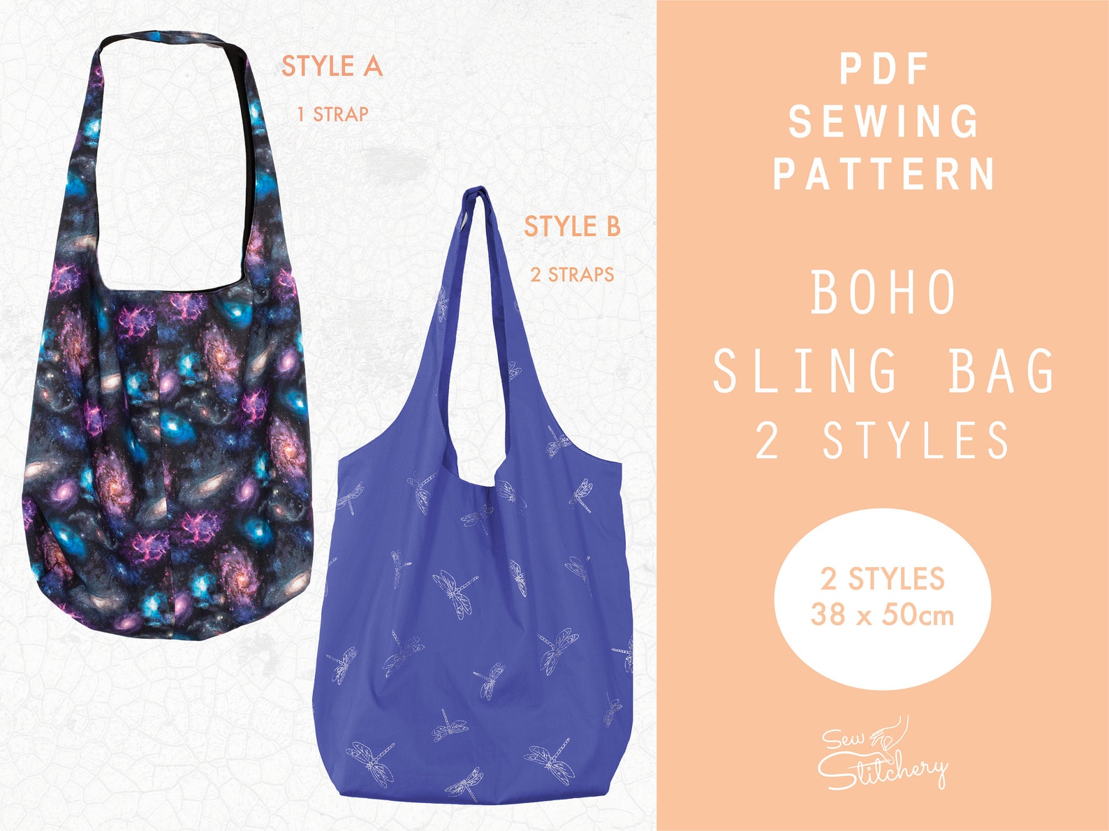 Boho Sling Bag Sewing Pattern Hobo Bag Pdf Pattern Instant - Etsy