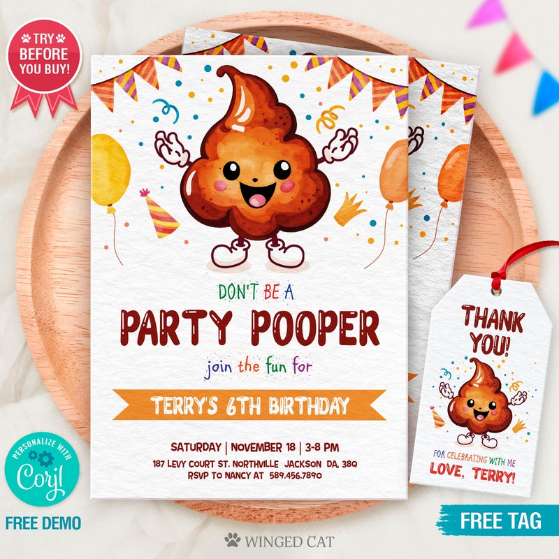 Poop Party - Etsy