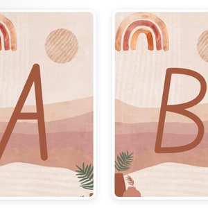 Boho Alphabet Classroom Decor - Etsy