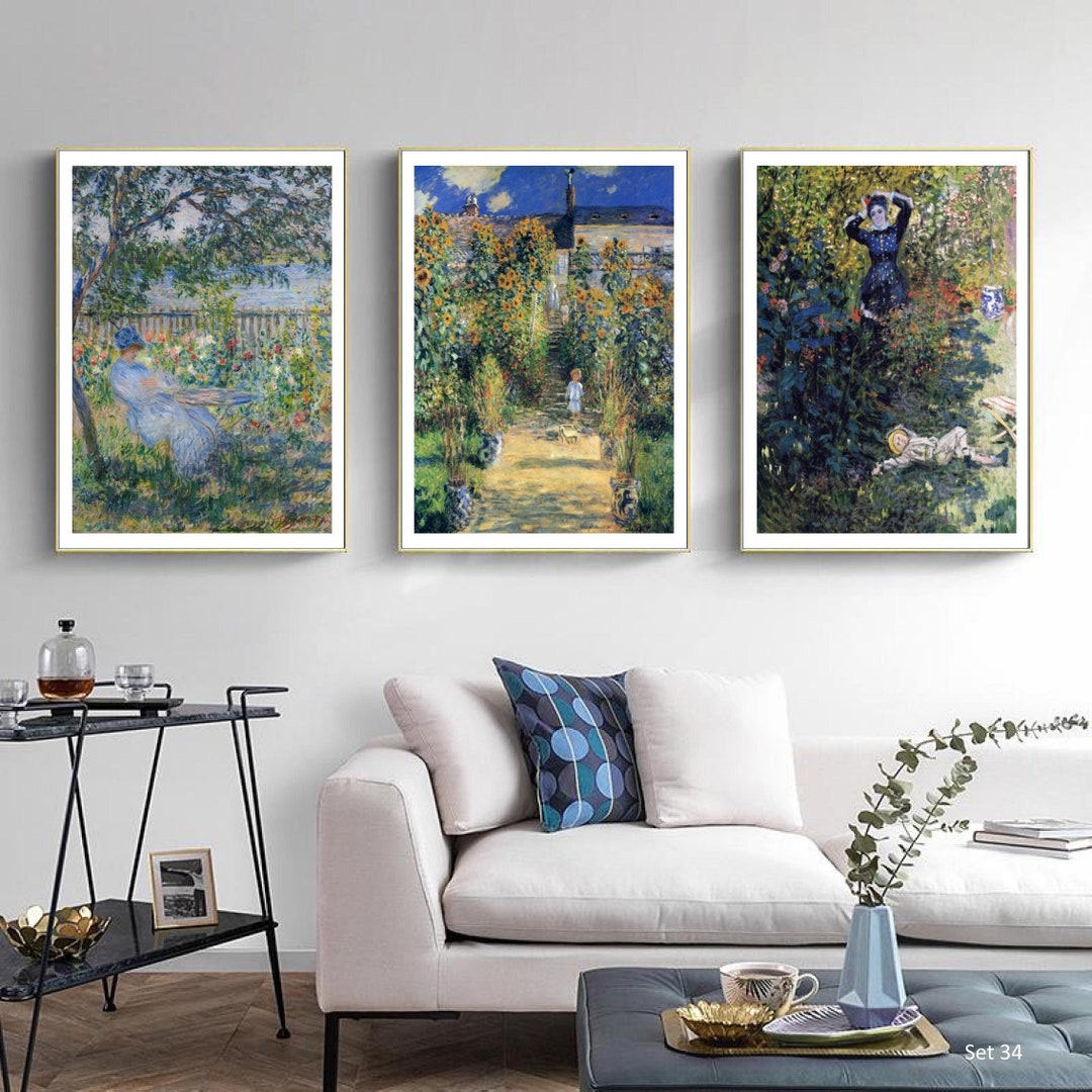Claude Monet Prints Set of 3 - Monet Poster, Monet Exhibition Poster ...