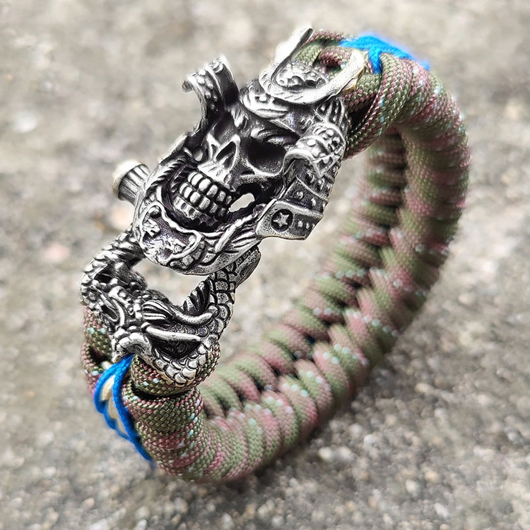 Undead Samurai Paracord Bracelet, Men's Paracord Bracelet, Boyfriend ...