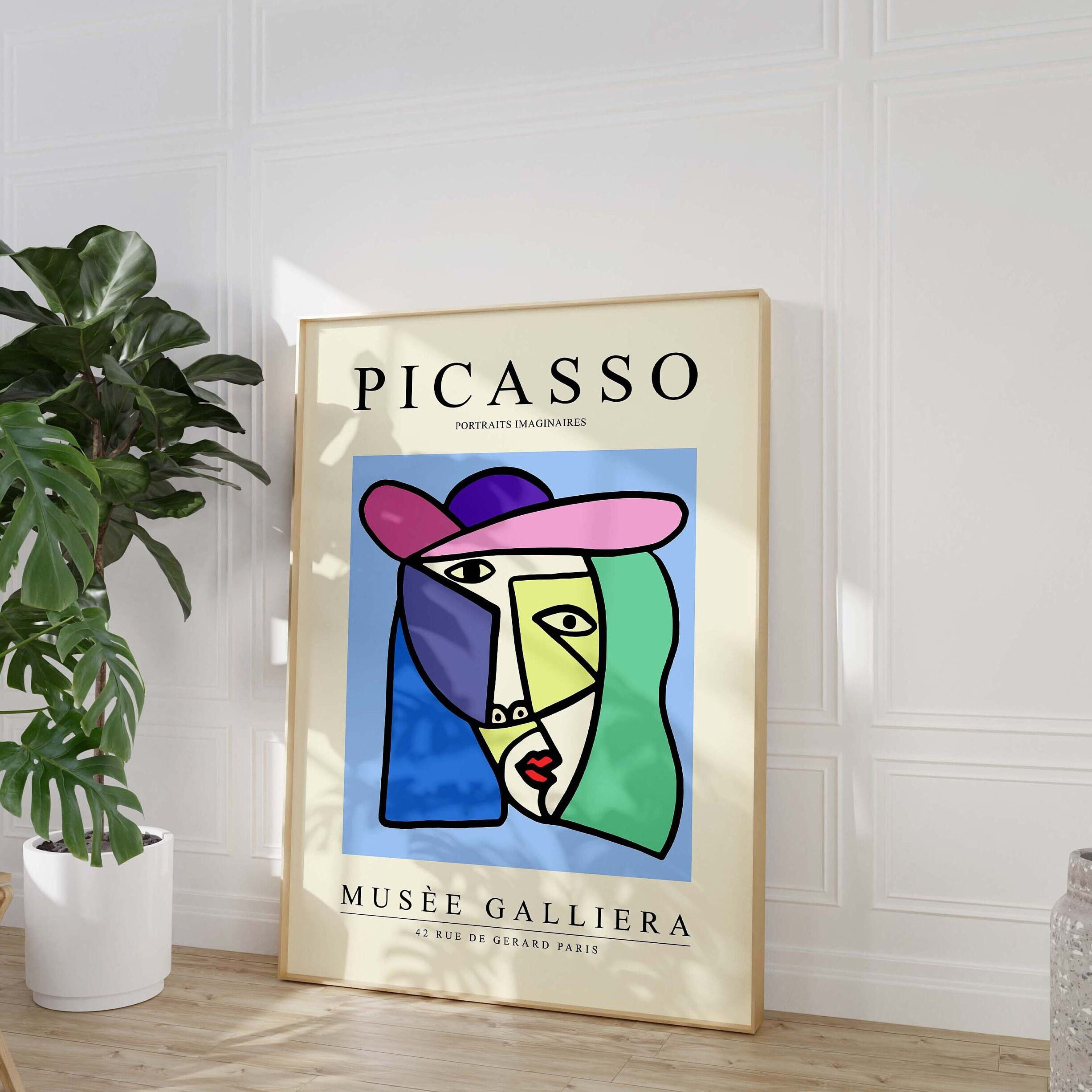 Picasso Art Print, Picasso Line Art Exhibition Poster, Picasso Wall Art ...