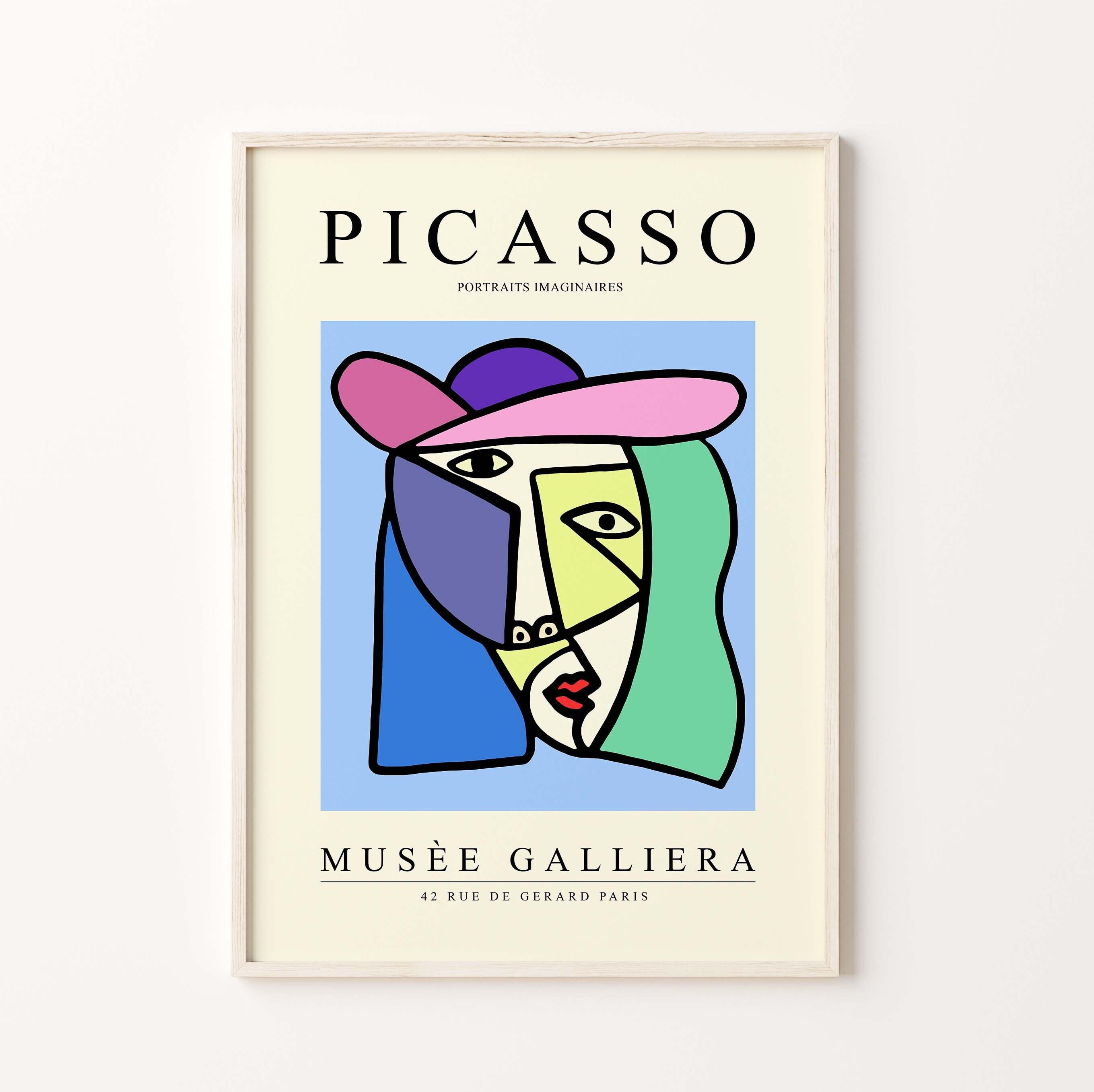 Picasso Art Print, Picasso Line Art Exhibition Poster, Picasso Wall Art ...