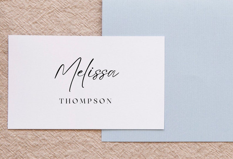 Simple and Modern Place Cards, Printable Place Cards, Wedding Name ...