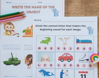 Alphabet Worksheets Fine Motor Skills Lesson Printables - Etsy