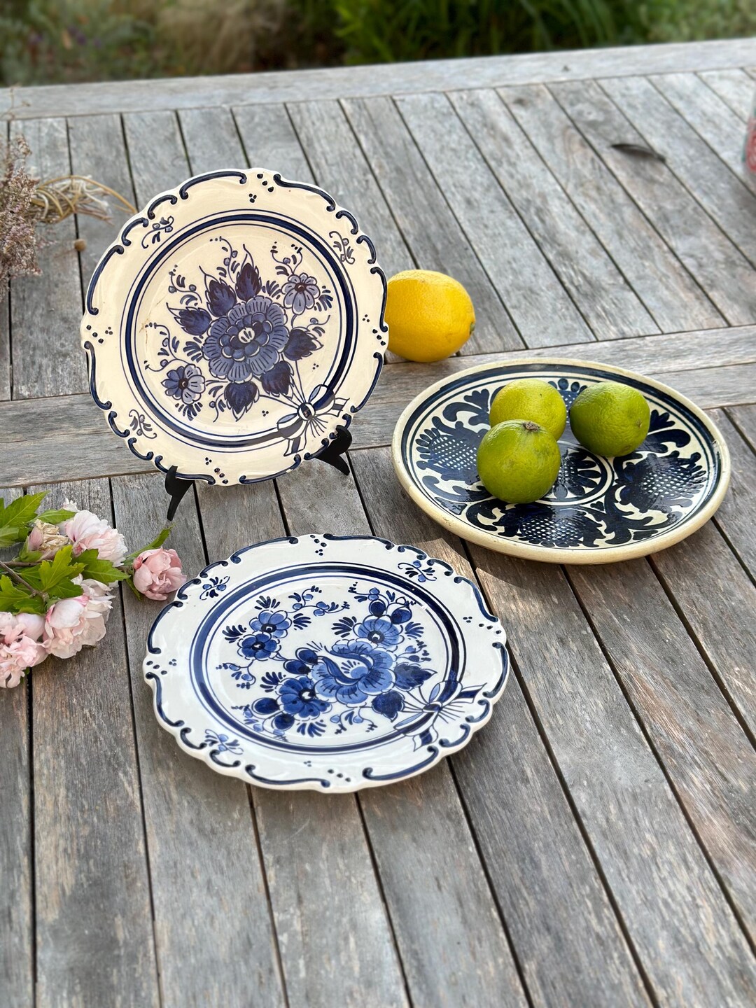 Set of Blue Decorative Plates, Delft - Etsy
