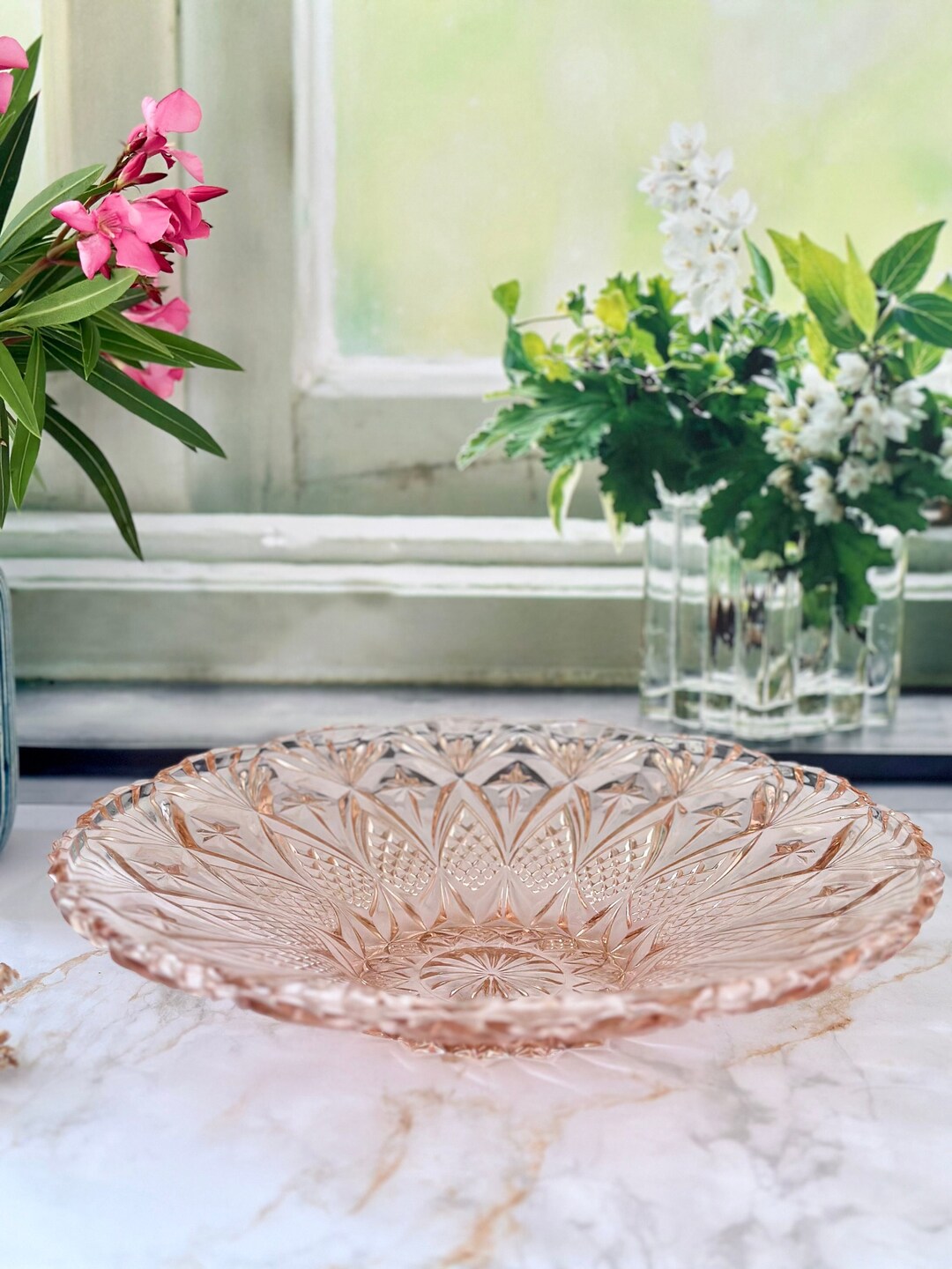 Large Chiseled Glass Bowl. Made in France - Etsy Australia