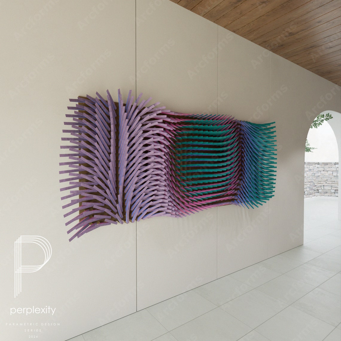Parametric Art Wall Art Wavy Cut Files CNC Wood Plans Laser Cut Art ...