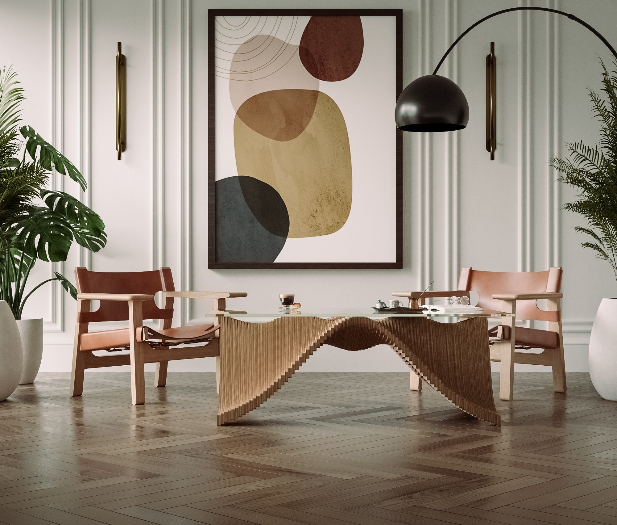 Waveforma Cut Ready Parametric Table Art Decor Wavy Wooden - Etsy