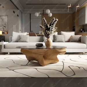 Parametric Table Wavy CNC Cut Files Art Decor Wavy Wooden Table Decor ...