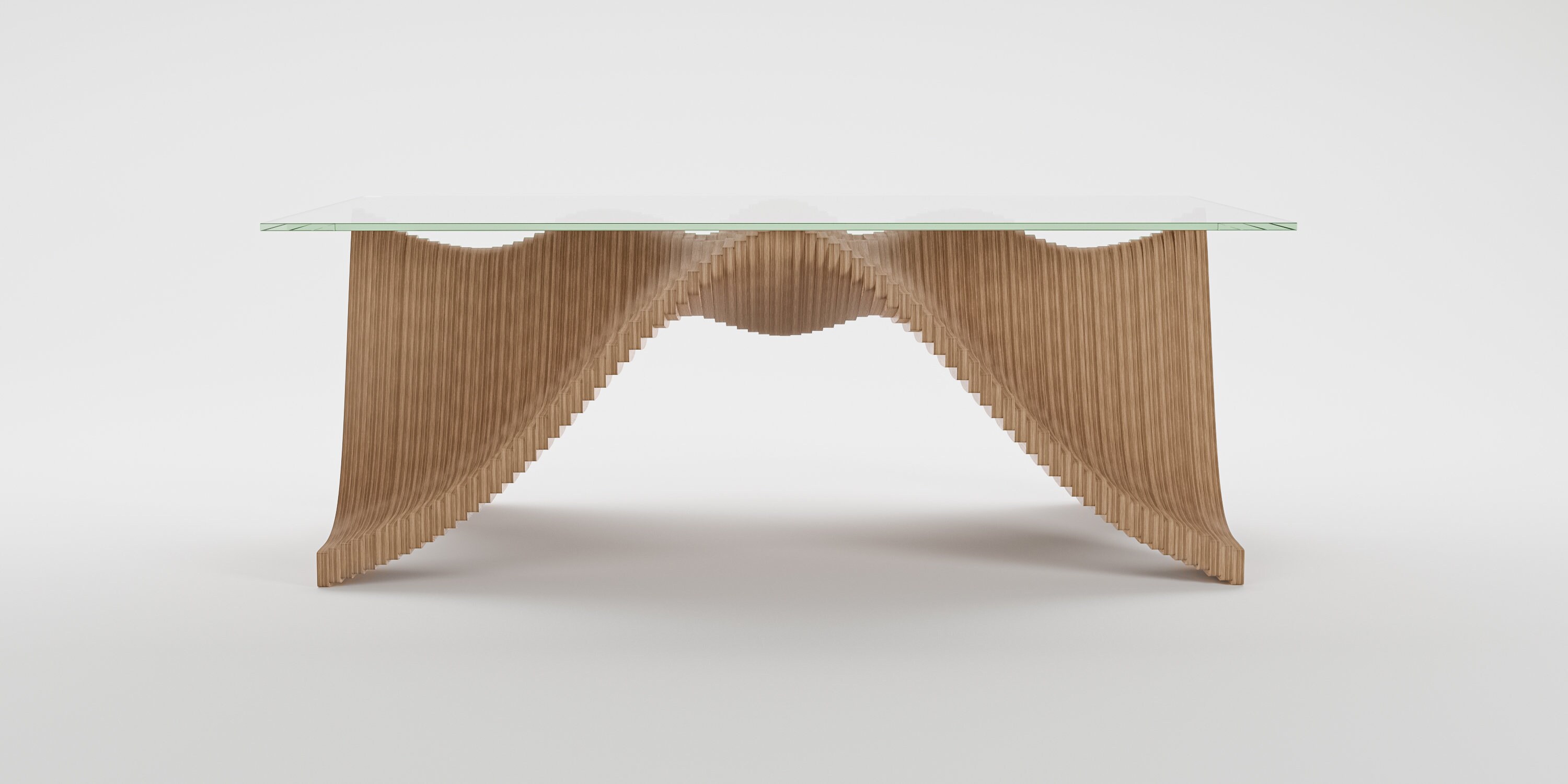 Waveforma Cut Ready Parametric Table Art Decor Wavy Wooden - Etsy