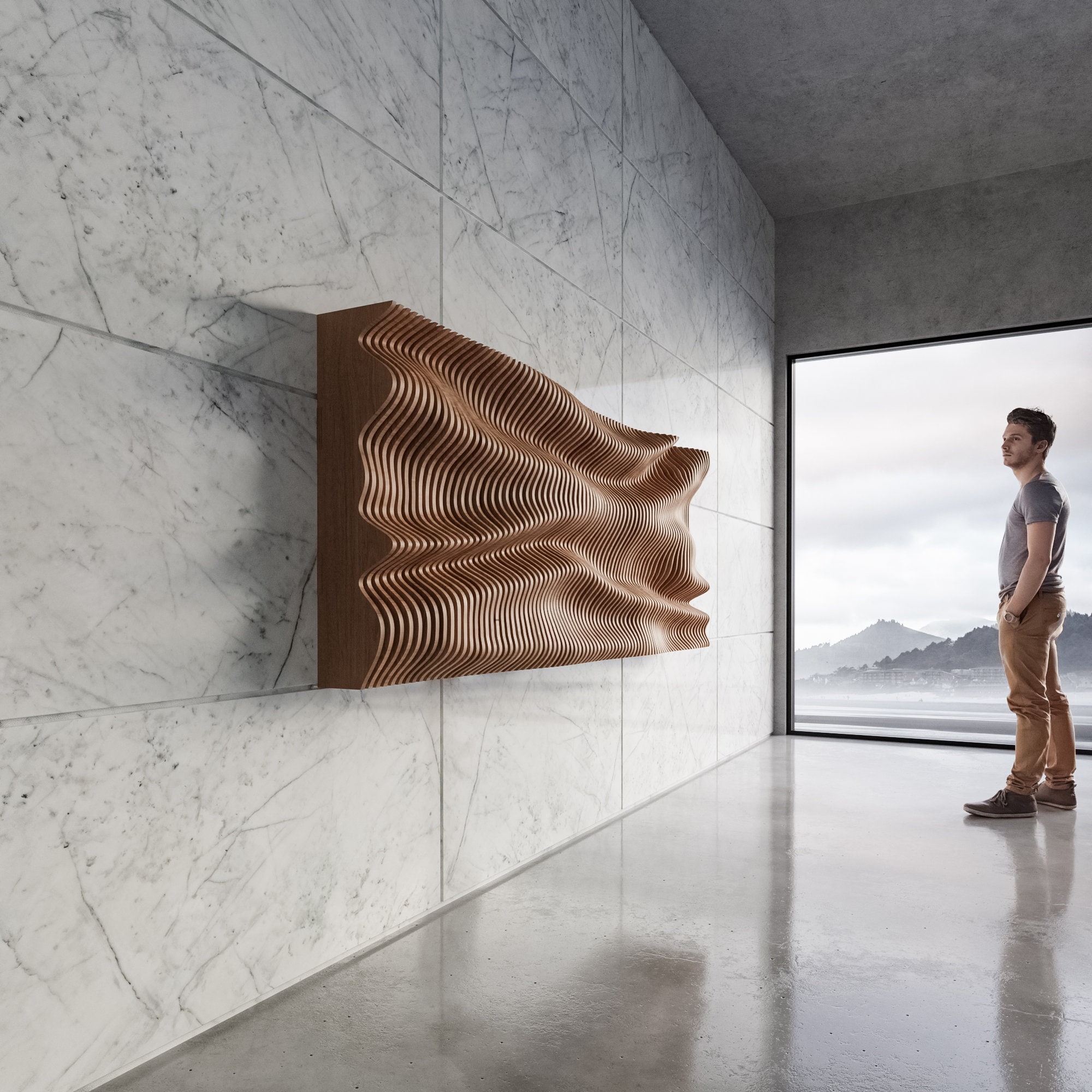 Parametric Wall Art Decor V2 Wavy Wooden Wall Decor Svg Dxf - Etsy