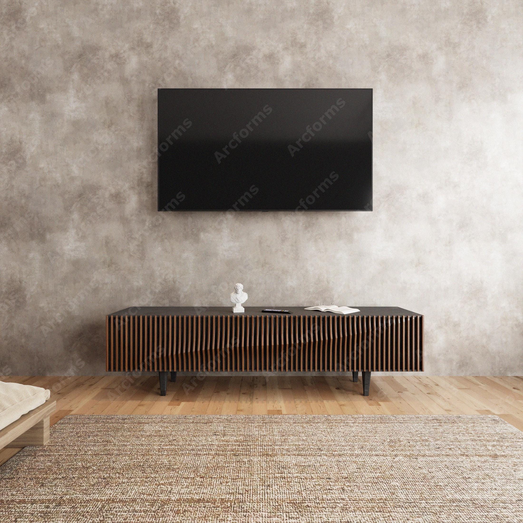 Parametric TV Unit Drawer Wavy Wall Decor Cut Files Wavy Wooden Wall ...