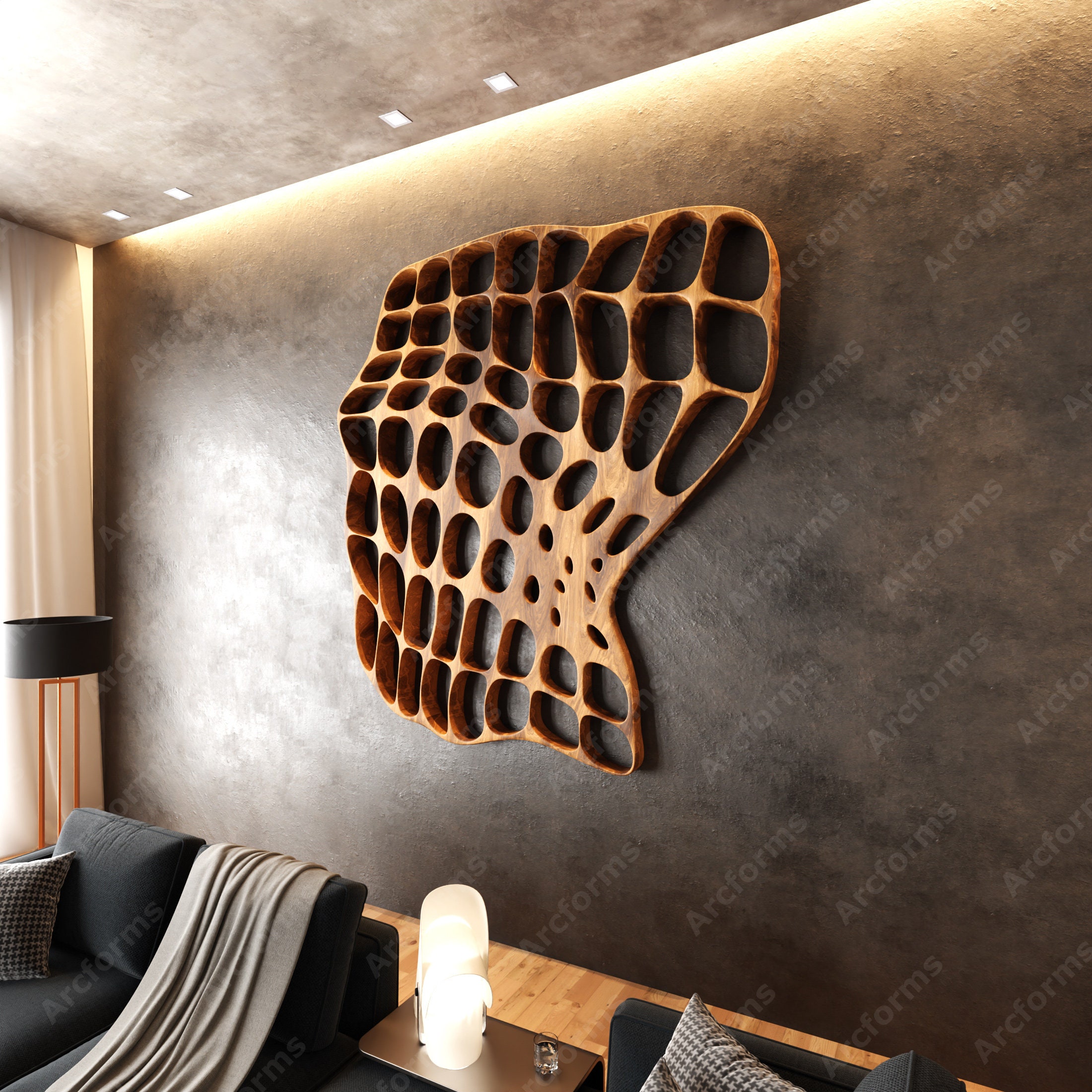 Wall Art Wooden Hive Organic Shelf Wall Decor Cut Files CNC Art Decor ...